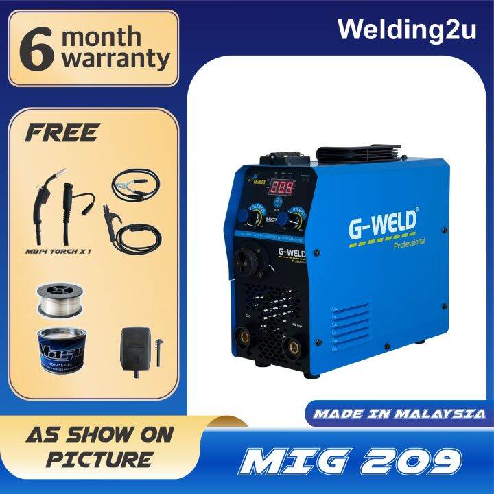 [READY STOCK] G-WELD MIG WELDING MACHINE 3 in 1 WELDING MACHINE -GASLESS | Lazada