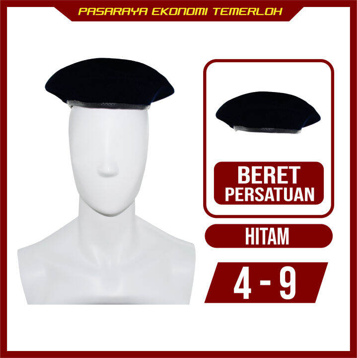 BERET (HITAM) PERSATUAN KADET SEKOLAH TOPI PERSATUAN SEKOLAH PBSM, KRS ...