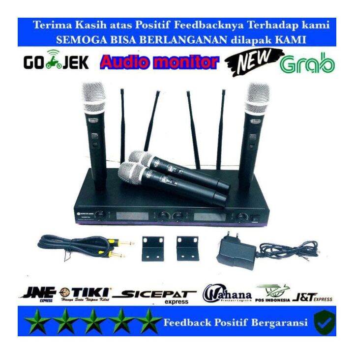 MIC WIRELESS AUDIO MONITOR 4 CHANNEL ORIGINAL | Lazada Indonesia