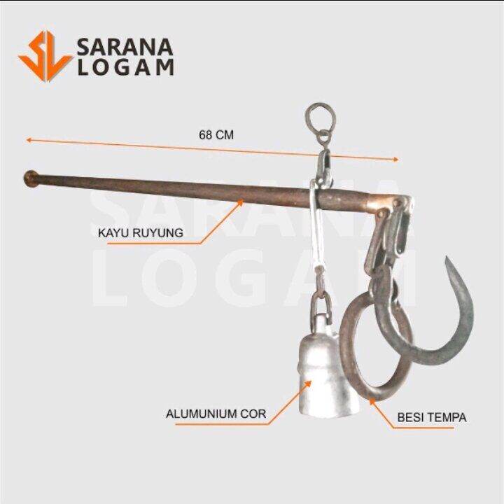 Timbangan Gantung Kayu Ruyung/Luyung Jadul / Timbangan Dacin Kayu Manual | Lazada Indonesia
