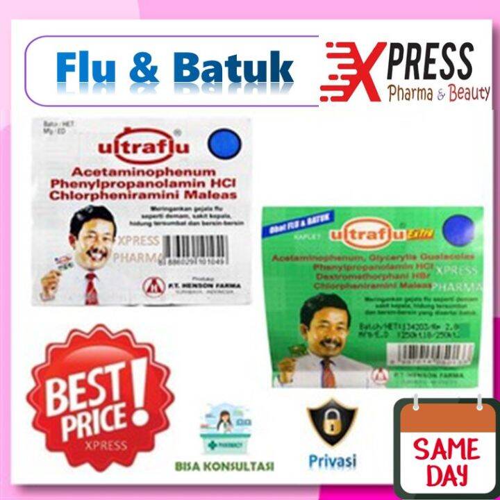 ⚡XPRESS⚡ Strip 4 Tablet Ultraflu PE Extra Ekstra Obat Ultra Flu Batuk ...