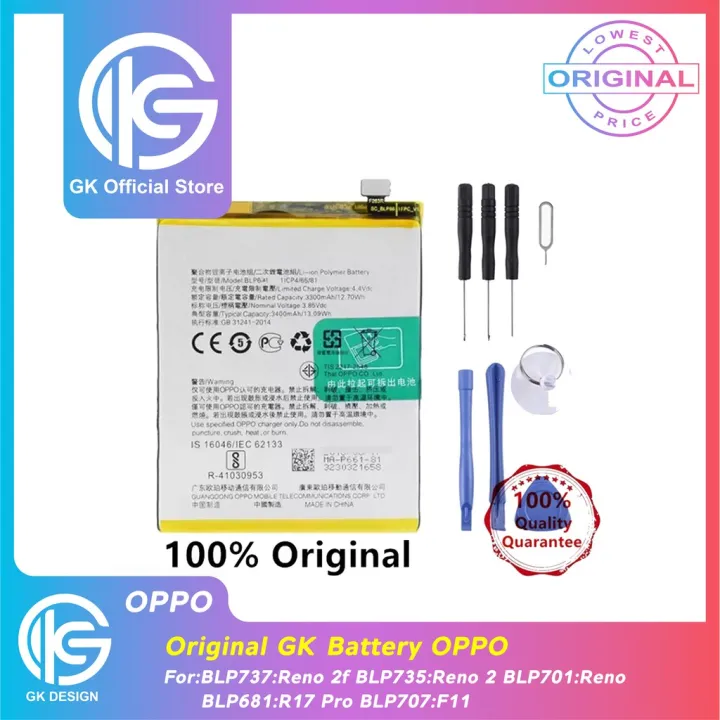Original GK Battery OPPO BLP737:Reno 2F BLP735:Reno 2 BLP701:Reno ...