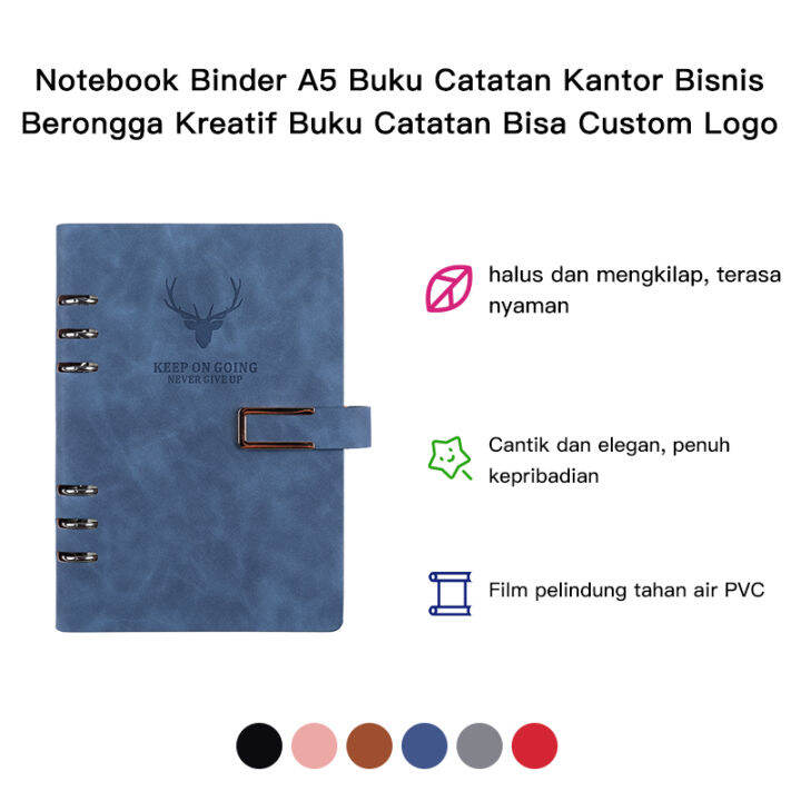 Notebook Binder A5 Buku Catatan Kantor Bisnis Berongga Kreatif Buku ...
