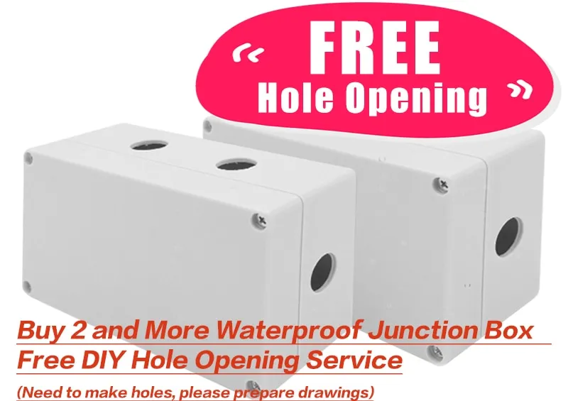 Black Outdoor Waterproof Enclosure Plastic Box Electronic Project ...