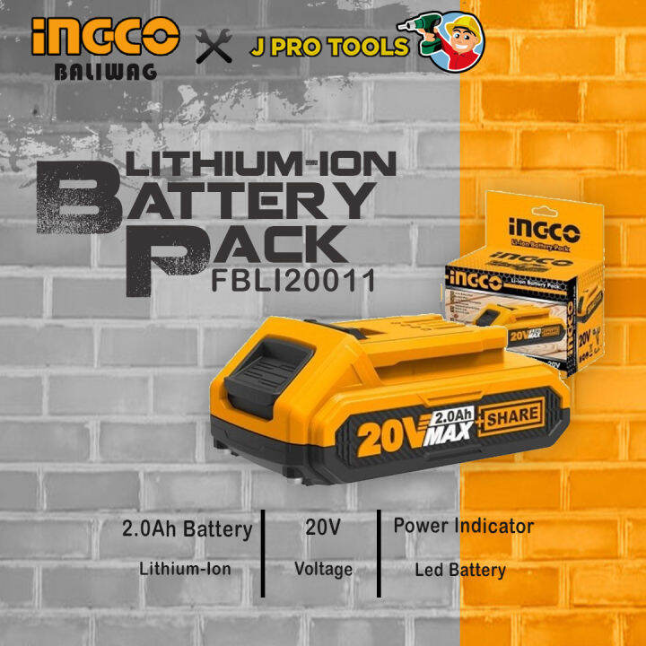 INGCO Li-Ion Battery Pack (FBLI20011) | Lazada PH