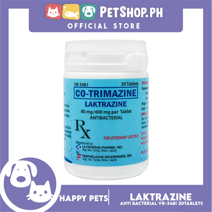 Happy Pets Co-Trimazine Laktrazine 20 Tablets Antibacterial 80mg/400mg ...
