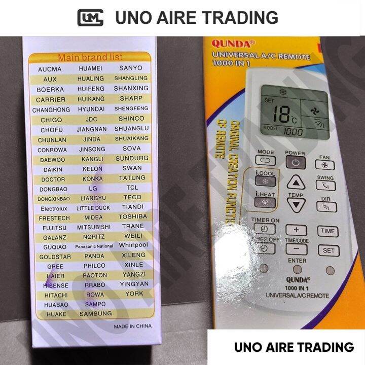 Universal Remote 1000in1 QUNDA Can Work in almost ALL BRANDS | Lazada PH