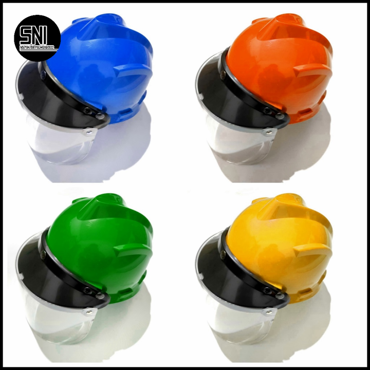 HELM SAFETY FACESHIELD APD PROYEK POLYCARBONATE COATING SNI | Lazada ...