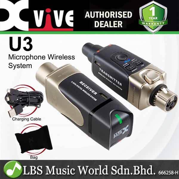 Xvive U3 Microphone Wireless System with Rechargeable Transmitter and ...