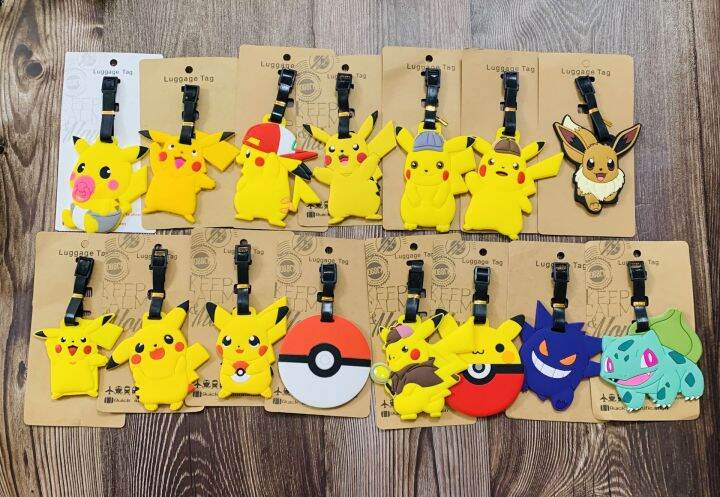 Pikachu Anime PVC Luggage Tag Little Fire Dragon New Anime Cartoon ...