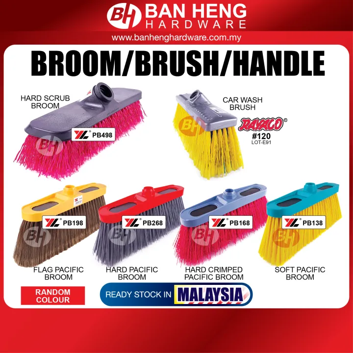 Broom /Nylon Soft Broom /Penyapu Lantai Lembut /Hard Nylon Broom ...