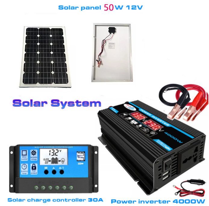 50 watt SOLAR CHARGING SYSTEM Solar Panel Kit - Waterproof 50 Watt ...