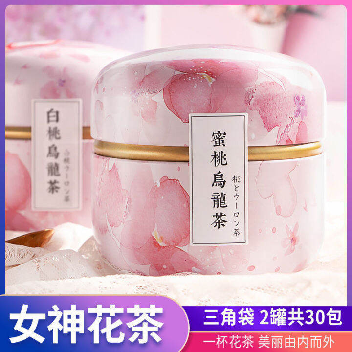 ZEJUN พีช ไวท์พีช ชาอู่หลง ชาผลไม้ กระป๋อง 15 ซอง | Lazada.co.th