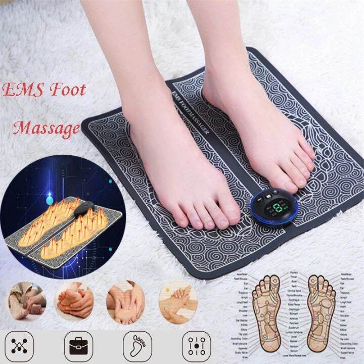 EMS Electric Foot Massager Pad Foot Muscles Leg Sculpting Reflexology Wellness | Lazada PH