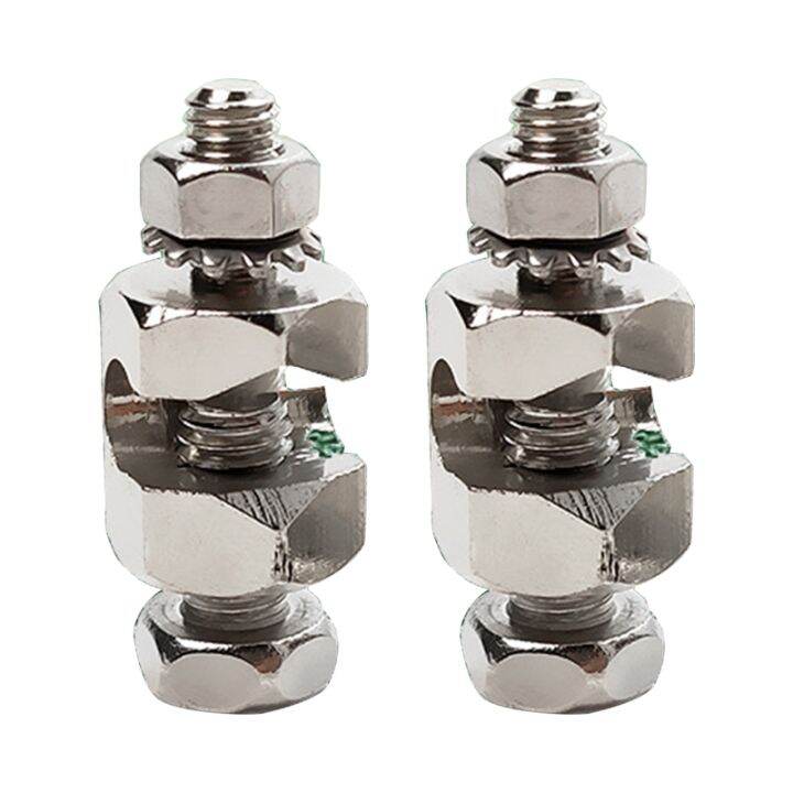 2 Pcs Solar Panel Photovoltaic Ground Lug Fasteners Clips Cable Clamps