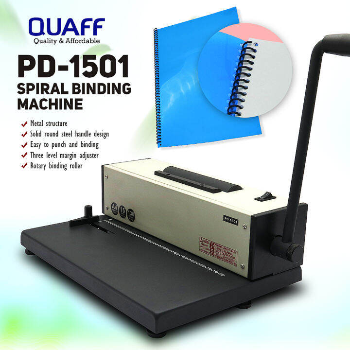Risefully QUAFF Spiral Binding Machine PD-1501 A4 Size | Lazada PH