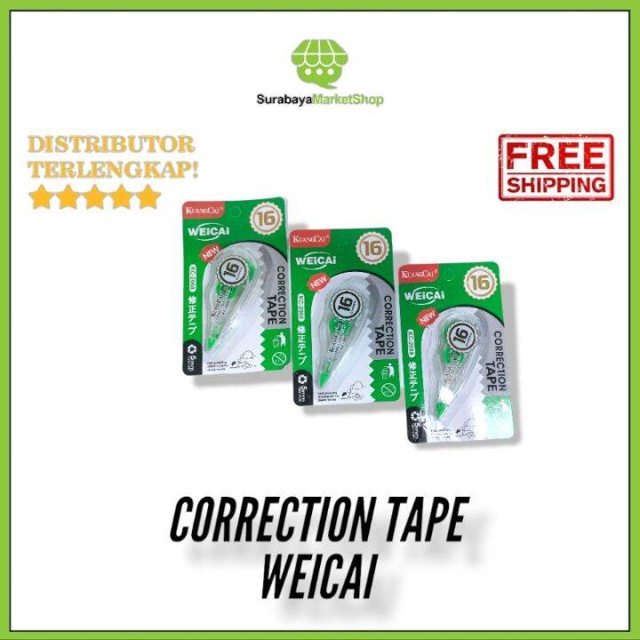 Correction Tape Weicai / Pita Koreksi Stipo Setipo Tipex Tipe Ex TypeX ...