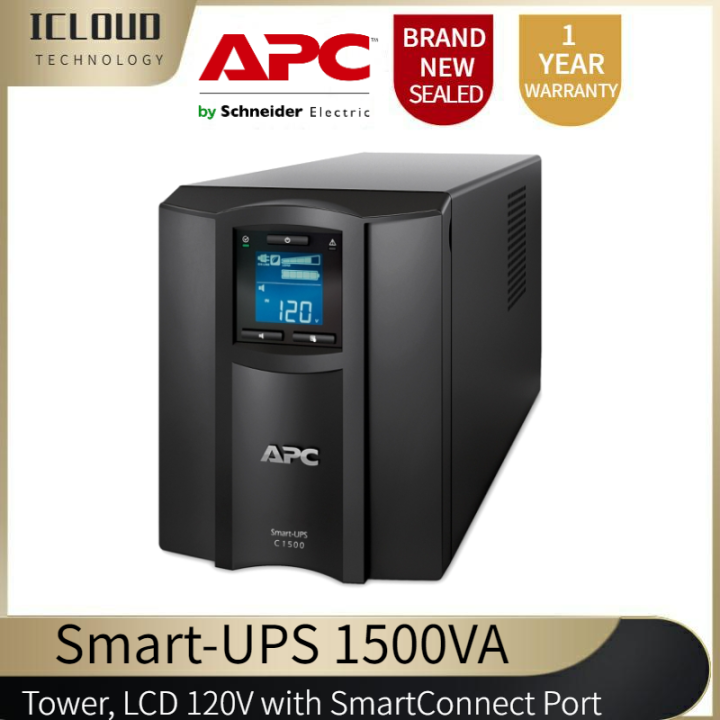 APC Smart-UPS 1500VA with SmartConnect LCD 120V Tower UPS 1000 Watts / 1440 VA, Input 120V ...
