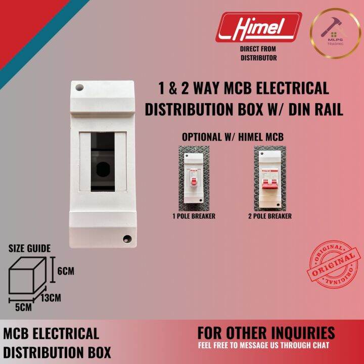 MCB Plastic Enclosure with DIN rail IP20 ( 1 Pole & 2 Pole MCB) with ...