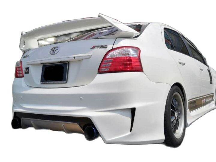 Toyota Vios 2007 - 2013 ( Galaxy X ) Rear Bumper - 𝐍𝐎 𝐏𝐀𝐈𝐍𝐓 - FRP | Lazada
