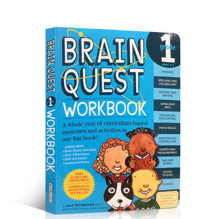 Brain Quest Workbook: Grade 1 Liane Onish หนังสือแบบฝึกหัดเสริมการอ่าน ...