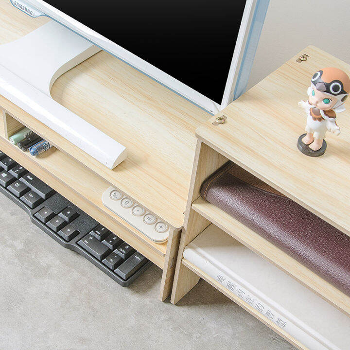 Computer screen, desktop, keyboard finishing, heightening rack base ...