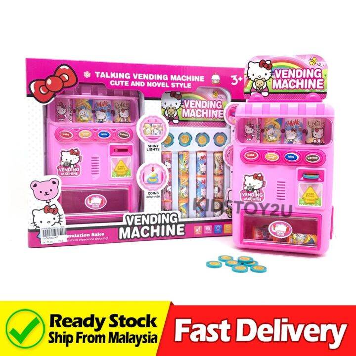 Hello Kitty Talking Vending Machine Kids Pretend Play Kitchen Playset ...