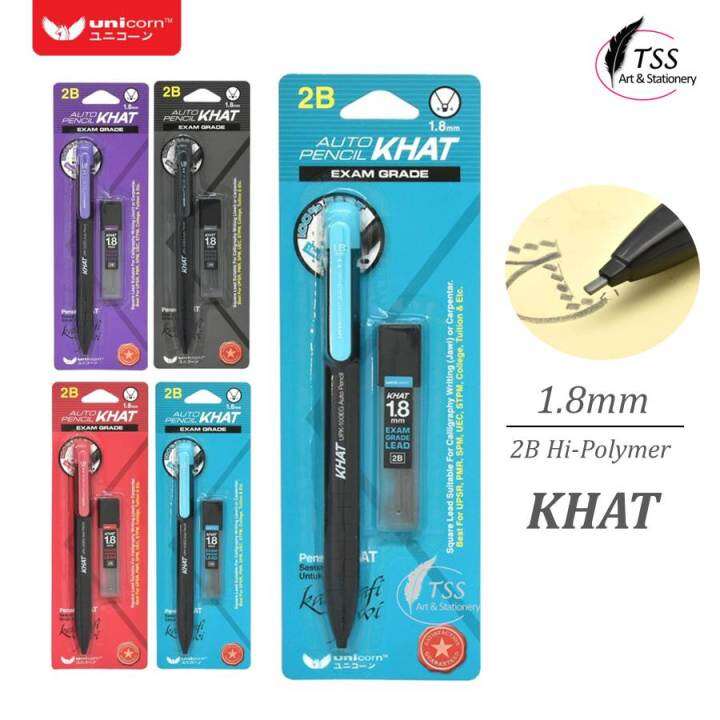UNICORN Pencil Khat Auto Pencil 1.8mm | 2B Mechanical Pencil ...