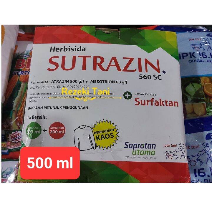 Herbisida Selektif Jagung Sutrazin 560SC Kemasan 500ml + Perekat 200ml ...