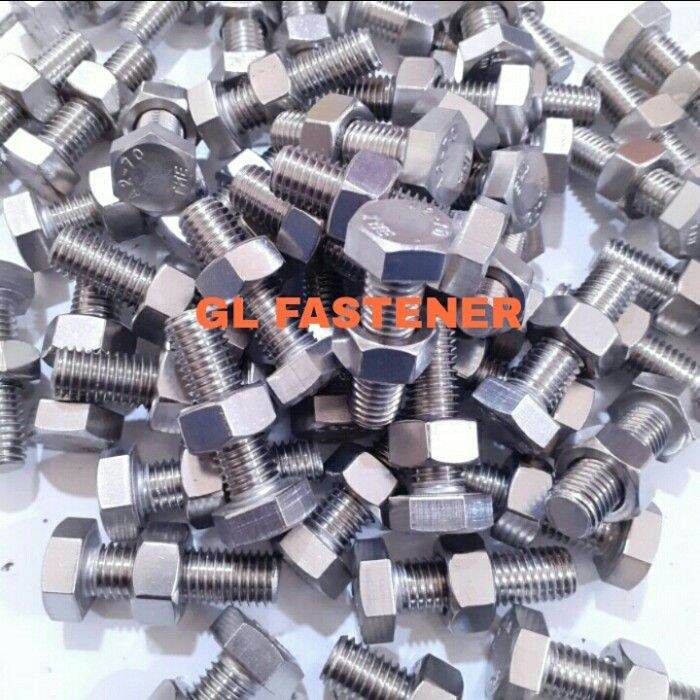 Baut Mur Hex Stainless Steel 304 M4 x 30 anti karat Kunci 7 SUS 304 | Lazada Indonesia