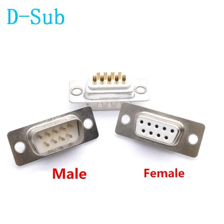 10psc Gold Plated DB9 2Rows White Parallel Port 9Pin D Sub Female/Male ...