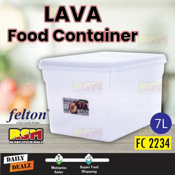 LAVA Food Container Storage BPA FREE 7L FC 2234 Kitchen Multipurpose ...