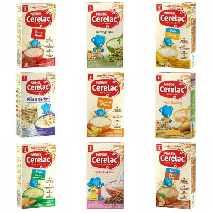 NESTLE Bubur Cerelac Prebiotik usia 6 - 24 bulan All Varian | Lazada ...
