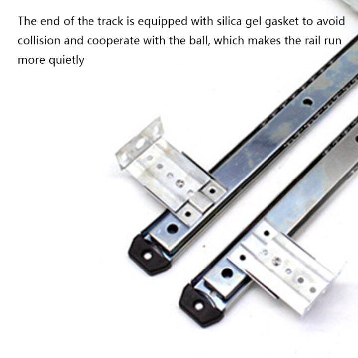 1 Pair Heavy Duty Ball Bearing Slides Computer Keyboard Drawer Tray ...