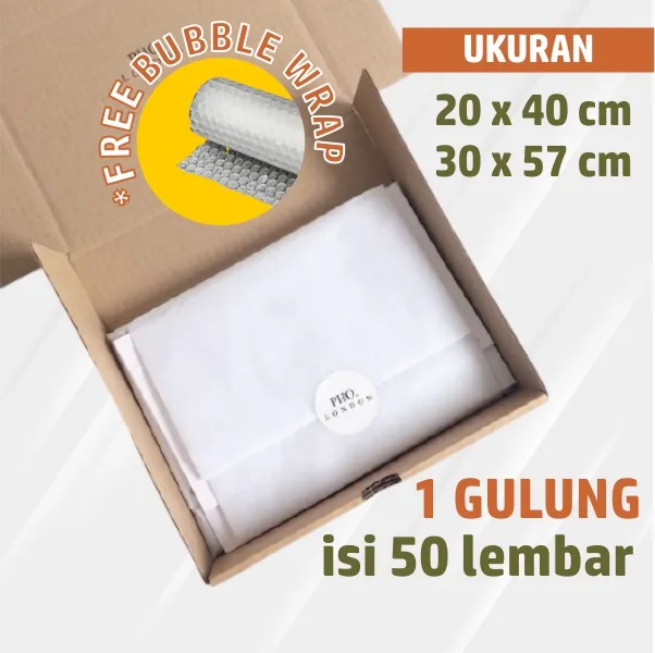 ( 20X40CM ) KERTAS TISU PACKING / KERTAS PACKING OLSHOP 1 GULUNG 50 ...