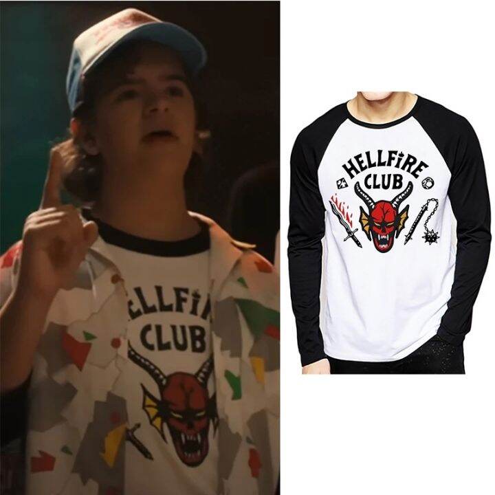 ใหม่ เสื้อยืดลําลอง แขนสั้น พิมพ์ลาย Stranger Things 4 Mike Hellfire ...