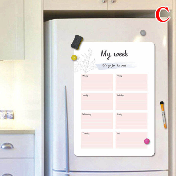 haidianzi Erasable Fridge Magnet Monthly Weekly Schedule Magnetic Soft ...