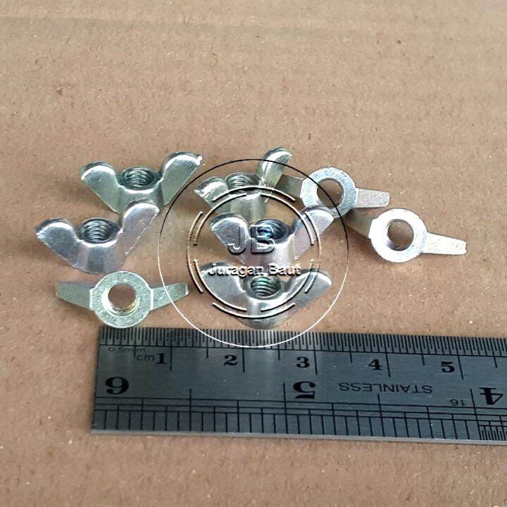 10 BUAH MUR KUPING KUNING M5 WING NUT M5 MUR KUPU KUPU NUT COR MUR 8 ...