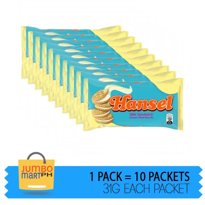 HANSEL MILK SANDWICH 1 PACK X 10PCS / 31G EACH PC. | Lazada PH