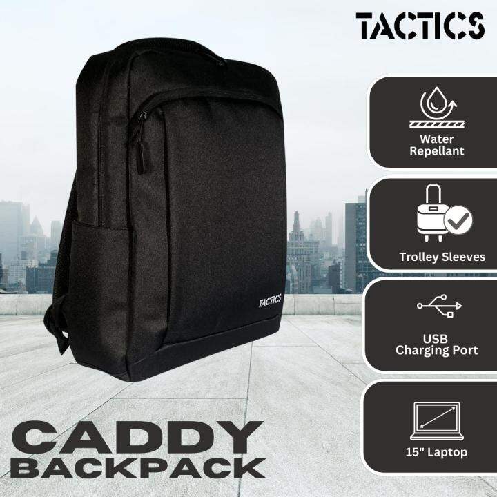 Tactics Caddy 15" Laptop Backpack Durable Laptops Travel Backpacks with USB Charging Port (E208 ...