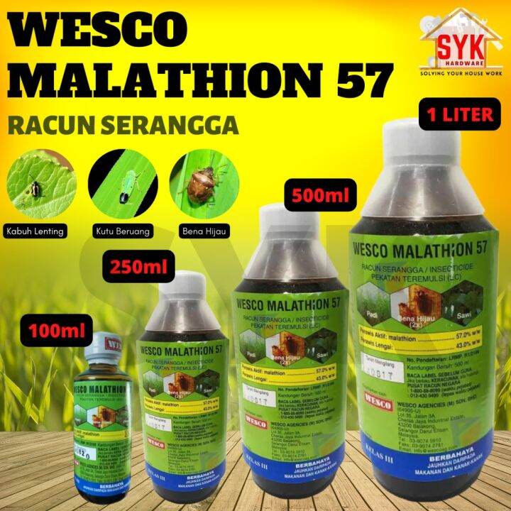 SYK 100ml 250ml 500ml 1L Wesco Malathion 57 Agriculture Insecticide ...