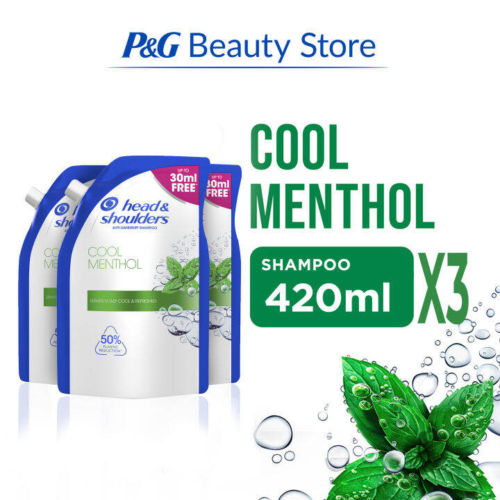 Head & Shoulders Cool Menthol 420ml Refill set of 3 | Lazada PH