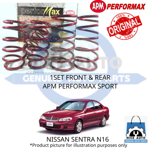 NISSAN SENTRA N16 (FRONT & REAR ) SPORT SPRING - BRAND APM PERFORMAX ...