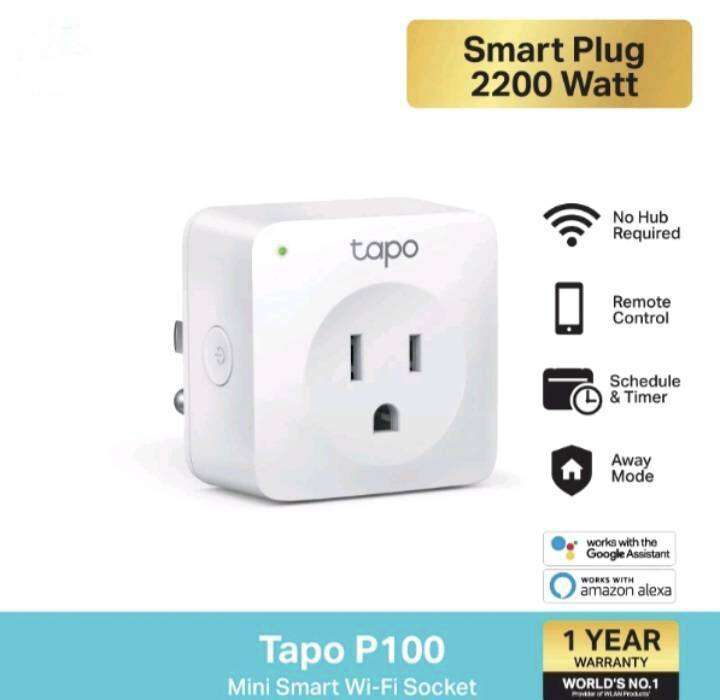 TP-Link Tapo P100 Smart Plug Wi-Fi ไม่ต้องใช้ฮับ ตั้งค่าเปิด / ปิด ผ่าน ...