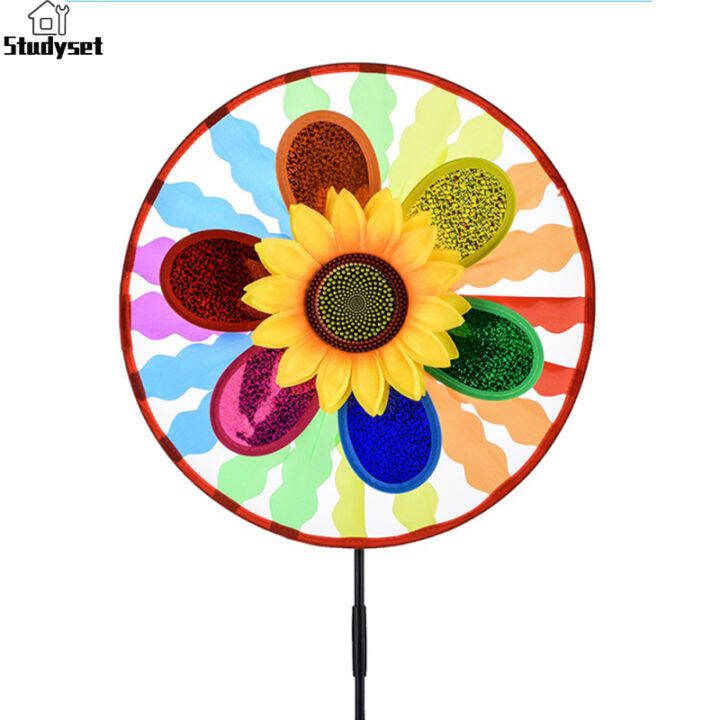 Studyset IN stock Colorful Rotating Windmill Sequin Sun Flower ...