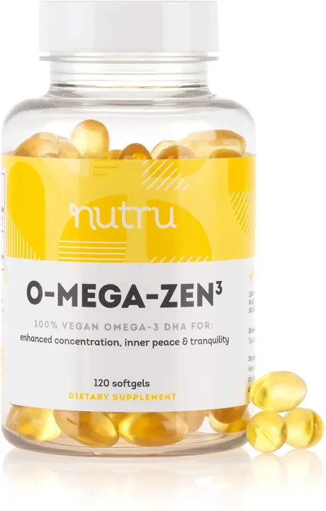NuTru O-Mega-Zen3 Vegan Omega 3 DHA Supplements: Omega3 Vegetarian ...
