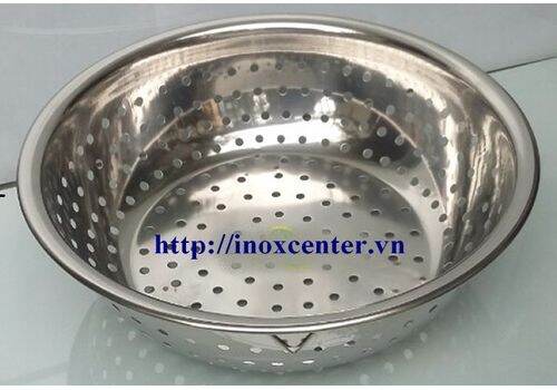 Rổ inox 304 cao cấp size lớn, Đường kính lỗ: ø 7 mm dày 0.8 mm, Hàng ...