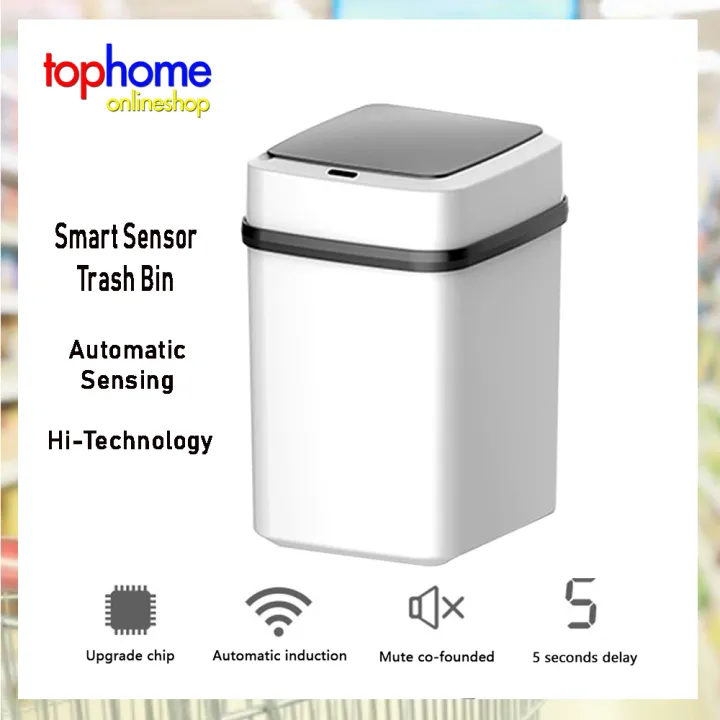 Smart Automatic Trash Can Touchless Infrared Sensor Rubbish Garbage Bin ...