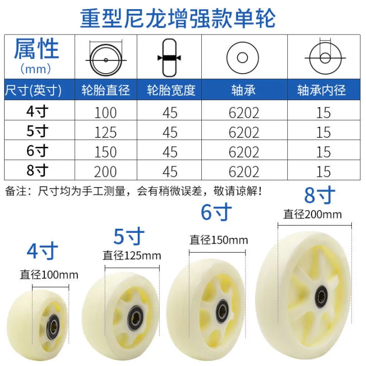 Medium-sized 3-inch 4-inch 5-inch silent TPR rubber universal wheels ...