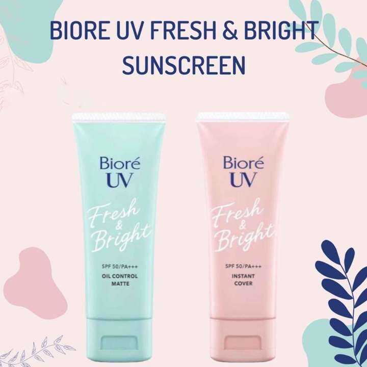 BIORE UV Fresh & Bright / Sunscreen Wajah / Sunsncreen SPF 50+ PA+++ / 30g | Lazada Indonesia
